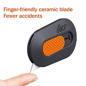 Slice Ceramic Blade Safety Cutter, Opens Clamshell Packaging, Green & 10515 Mini Box Cutter, Ceramic Blade Locks Into Position, Right or Left Handed Mini Cutter, Keychain Box Opener, 1 Mini Cutter