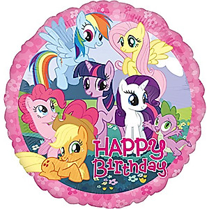 Anagram International My Little Pony Birthday Foil Balloon, 17'', Multicolor