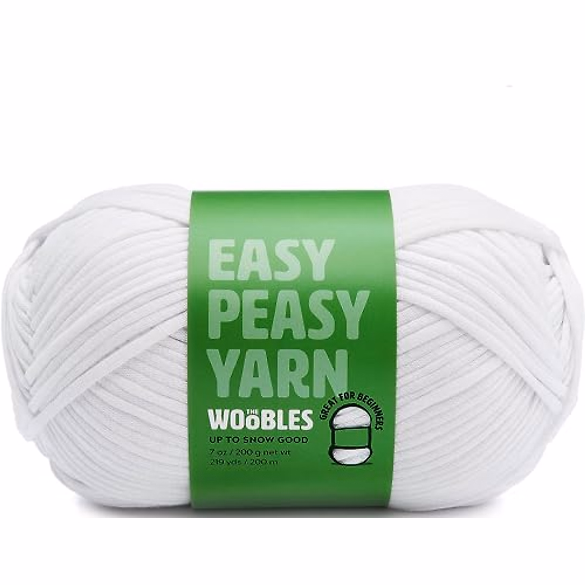 The Woobles Easy Peasy Yarn, Crochet & Knitting Yarn for Beginners with Easy-to-See Stitches - Yarn for Crocheting - Worsted Medium #4 Yarn - Cotton-Nylon Blend