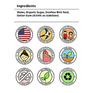 Golden Nest Premium Bird Nest Drink, Swallow Bird Nest 100% Natural - Made in USA, (燕窩) 12 bottles x 240 ml (8oz) (Original)