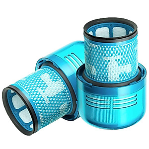 Premium Vacuum Filter Replacement Part Compatible with Dyson V15 Detect, Dyson V11 Animal Filter, Dyson V11 Filter, Dyson V15 Filter, Dyson V15 Detect Filter, Compare to Part 970013-02 (2 Filters)