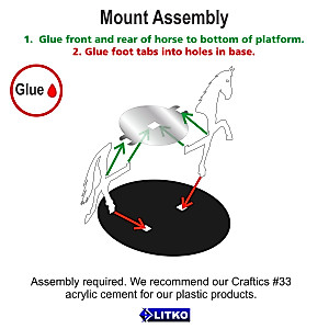 LITKO Horse Character Mount | Role Playing Games | Compatible with DND Pathfinder | (50mm Circular Base, Brown)