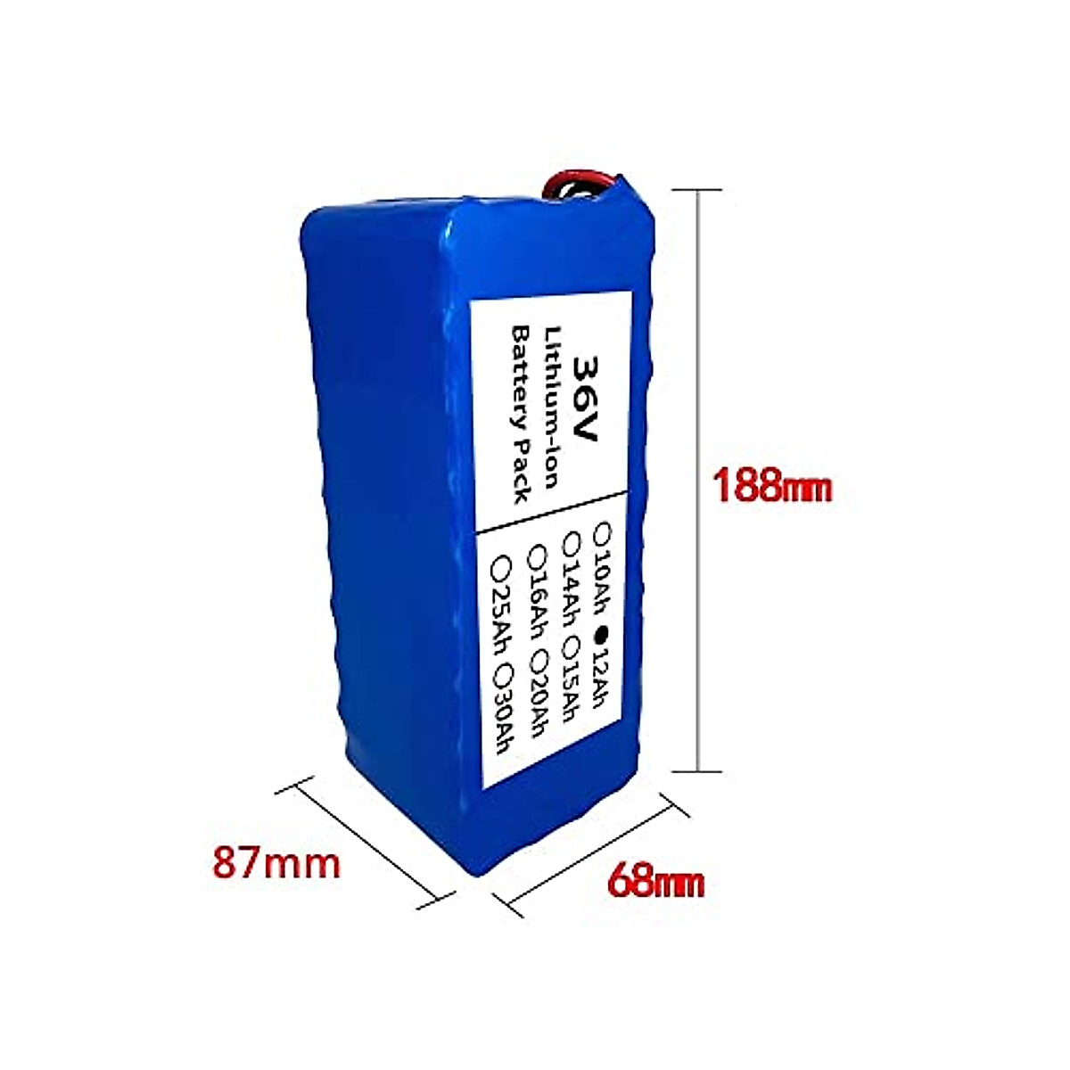 MYobu E-Bike Battery 36V 12Ah Lithium-ion Electric Bikes Battery Pack with 2A Charger and 30A BMS Board Fits for Electric Bicycle Lithium Battery Pack