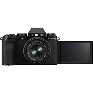 FUJIFILM X-S20 Mirrorless Camera with 15-45mm + FUJIFILM XF 8mm f/3.5 R WR Lens + Sigma 18-50mm f/2.8 DC DN Contemporary Lens + 2X 128GB Memory Card, LED Video Light + 7inch 4K Monitor (20pc Bundle)