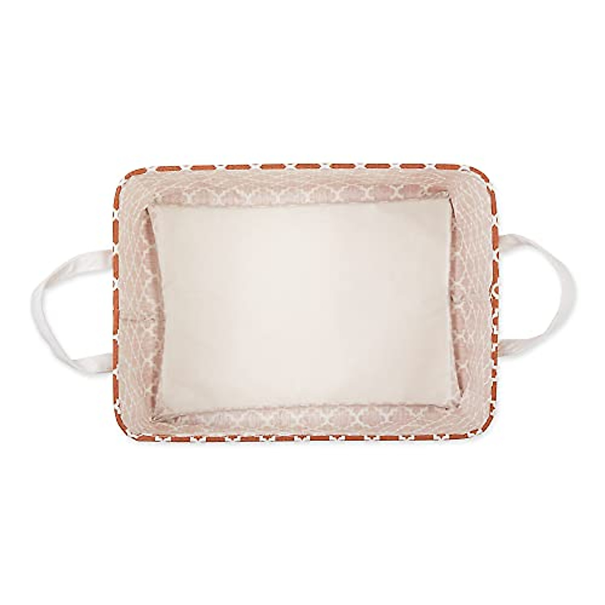 DII Laundry Storage Collection, PE Coated Collapsible Bin with Handles, Cinnamon Lattice, Extra-Large Set, 12.5x17.5x10.5"