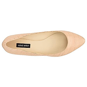Nine West Speakup Flat Warm Blush Crocodile 8.5 M