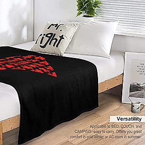 Autism Puzzle Heart Throw Blanket for Couch Bed Flannel Lap Blanket Lightweight Cozy Plush Blanket for All Seasons 40"x60"