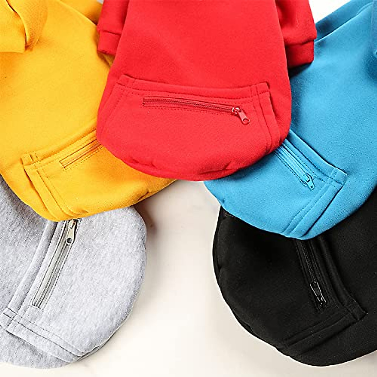 Dog Hoodie 2 Pieces Dog Hoodie Sweater with Hat and Pocket Warm and Soft Dog Sweaters for Small Medium Dogs Winter Pet Dog Puppy Hoodies Sweatshirt Cold Weather Dog Coat Clothes for Boys or Girls
