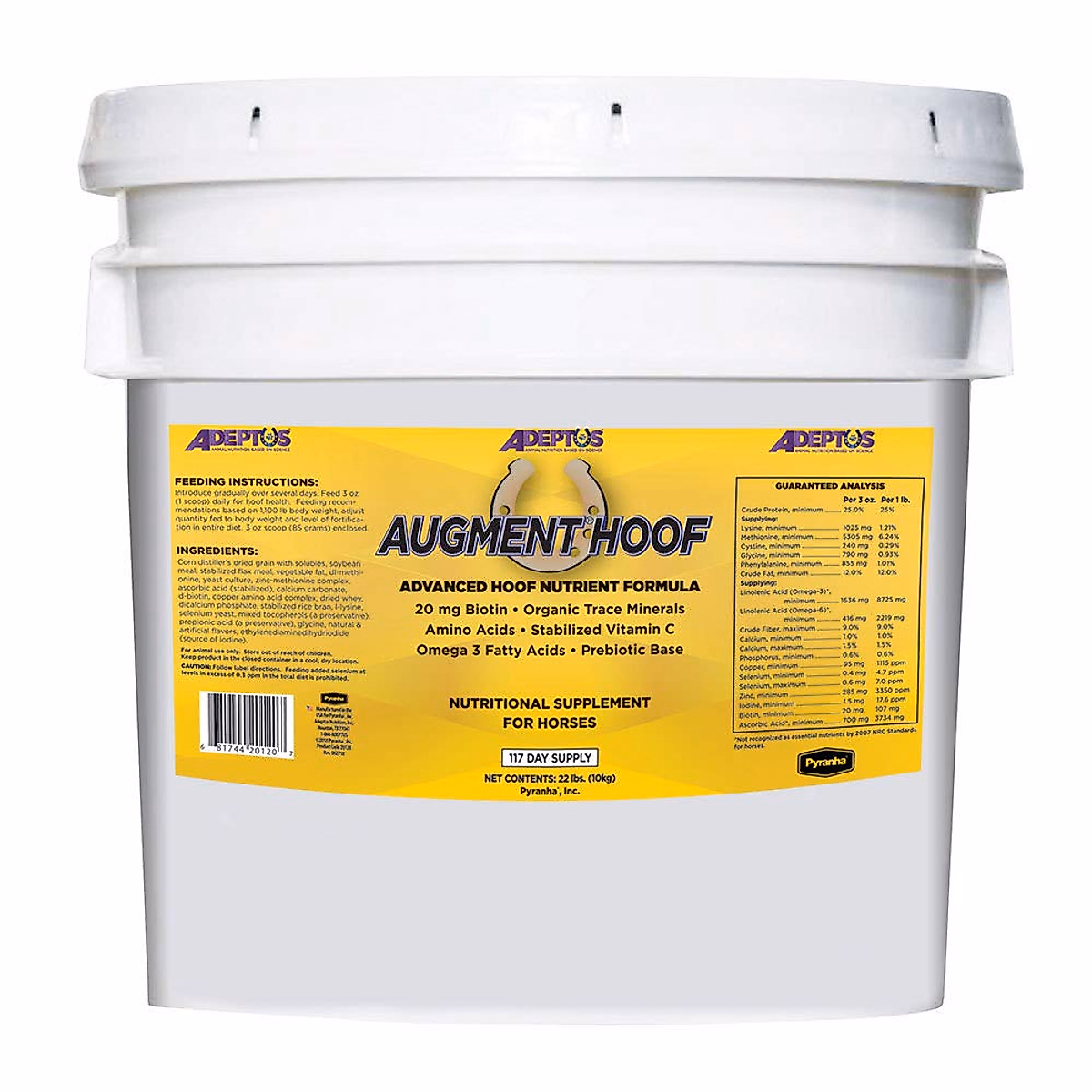 Adeptus Nutrition Augment Hoof EQ Joint Supplements, 22 lb./12 x 12 x 12