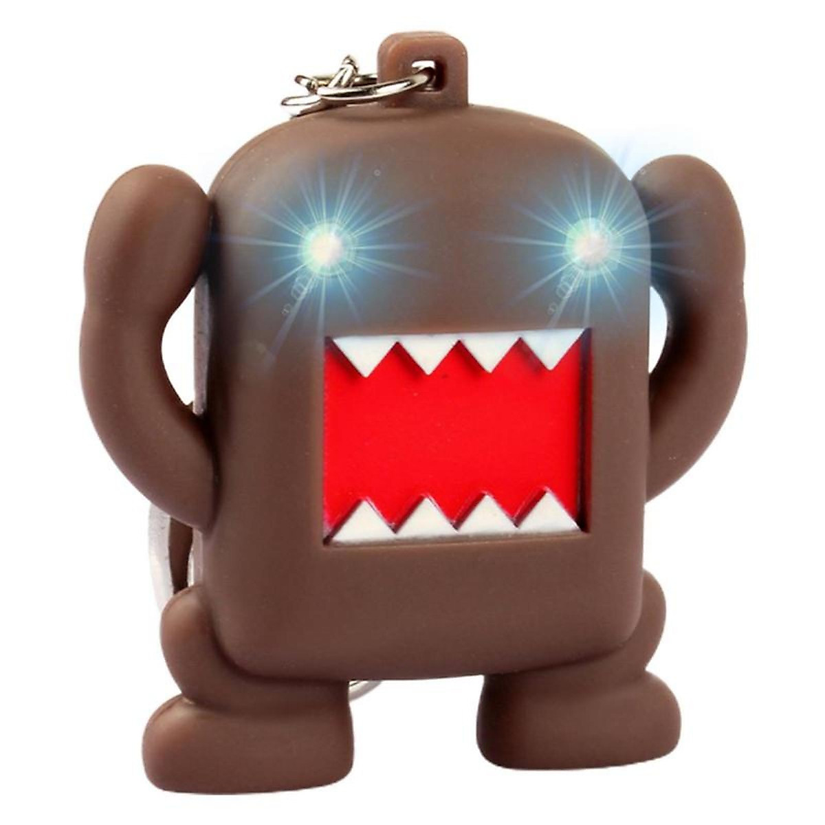 Pealonster Domo kun LED Keychain Flashlight - Ultra Bright, Cute Design with Sound Effects - Perfect for Car Keys and On-the-Go Fun - Battery Included