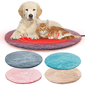 Pet Heating Pad Winter Warm, 40CM Indoor Electric Heated Pet Mat Small Animal Warm Mat