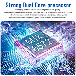 Smartphone, Rino9 Pro Android 4.4.2, 512MB 4GB Dual SIM Phone Finger Face ID 2200mAh 5.45 Inch Celular, 0.3MP front HD camera, 2MP rear Camera, Gift for Friends Family (black)