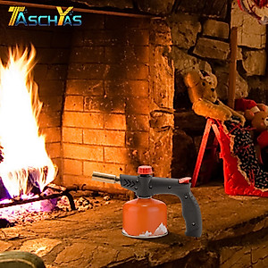 POWERFUL Grill Gun Propane Torch - Taschyas Kitchen Blow Torch for Cooking - Flame Thrower Fire Gun - Sous Vide Torch - Charcoal Lighter - Culinary Kitchen Grilling BBQ Searing Steak(Not Include Fuel)