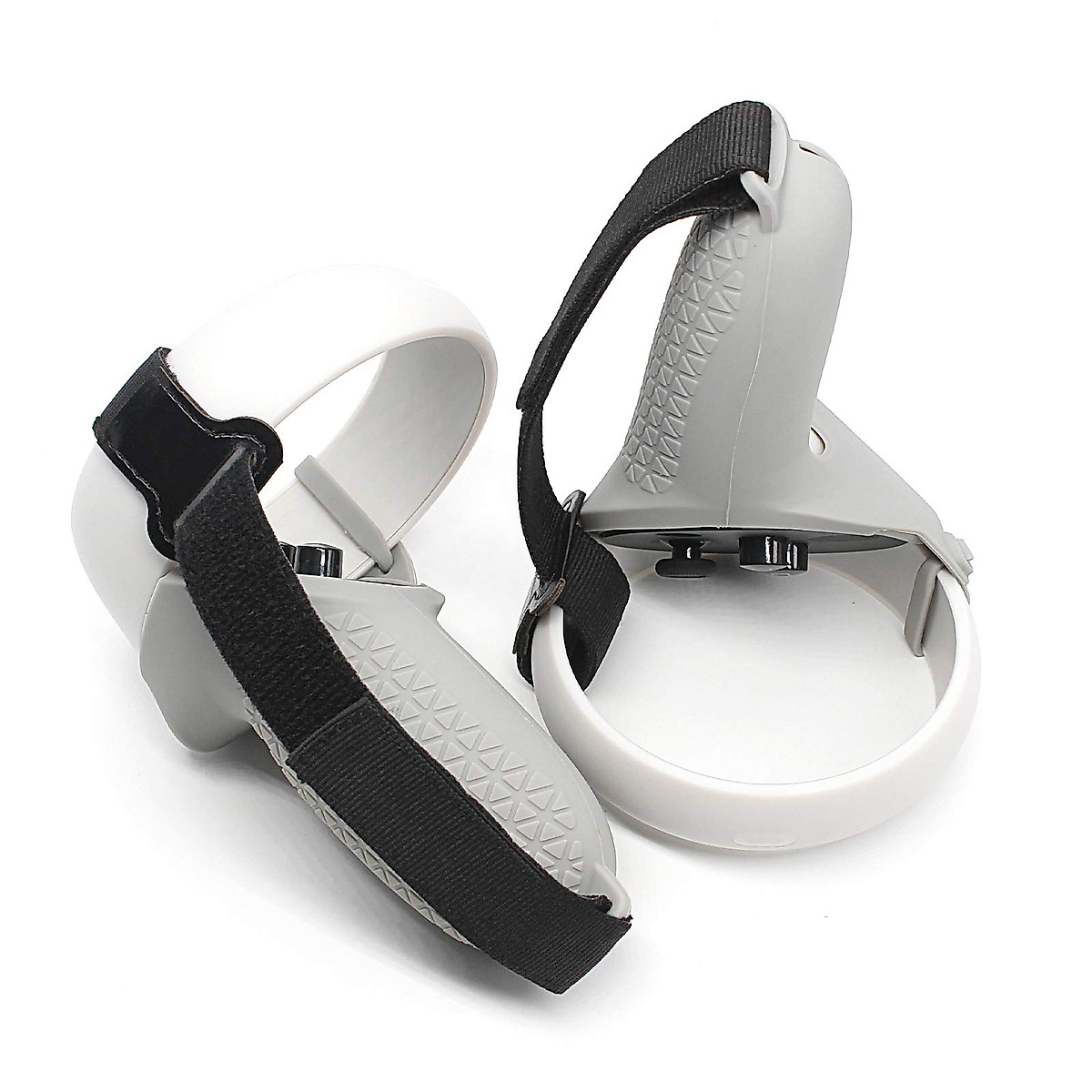 HIJIAO Knuckle Strap & Controller Grip Skin for Oculus Quest 2 (Gray)