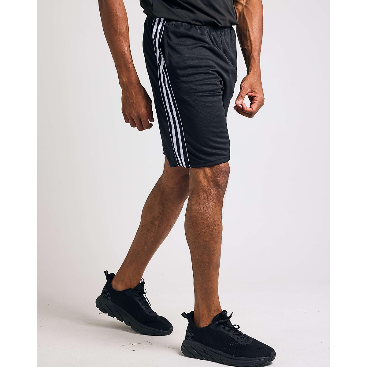 Real Essentials Mens Mesh Shorts Active Wear Athletic Short Men Basketball Pockets Workout Gym Soccer Running Summer Fitness Quick Dry Casual Clothes Sport Training Hiking, Set 8, XXL, Pack of 5