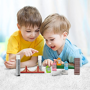 Top Right Toys Wooden Blocks, Building Blocks for Kids, Chicago City Skyline Set, Wood Blocks for Toddlers, Educational City Set with 6 Famous Landmarks, 15 Pieces