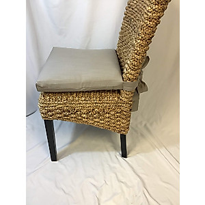 Chair Cushion Pad - Wicker Chair Cushion - seat cushion with 37" ties and removable foam insert Farmhouse Chair Cushions - Kubo Chair Replacement Cushion