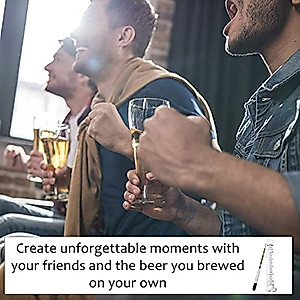 Hydrometer & Testing Jar Kit by MiTBA Test the ABV, Brix & Gravity of your Wine, Beer, Mead & Kombucha accurately! Triple Scale Hydrometer + 250ml Plastic Graduated Cylinder + cleaning brush & cloth