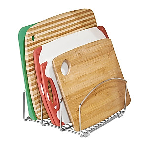 iDesign Classico Kitchen Cookware Organizer for Cutting Boards and Cookie/Baking Sheets - Chrome 8.5" x 10" x 5.75"