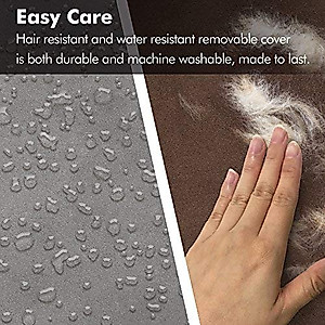 Friends Forever XX-Large Dog Bed, Orthopedic Dog Sofa Memory Foam Mattress, Calming Dog Couch Bed, Wall Rim Pillow, Water Resistant Liner, Washable Cover, Non-Slip Bottom, Chester, XX-Large Grey