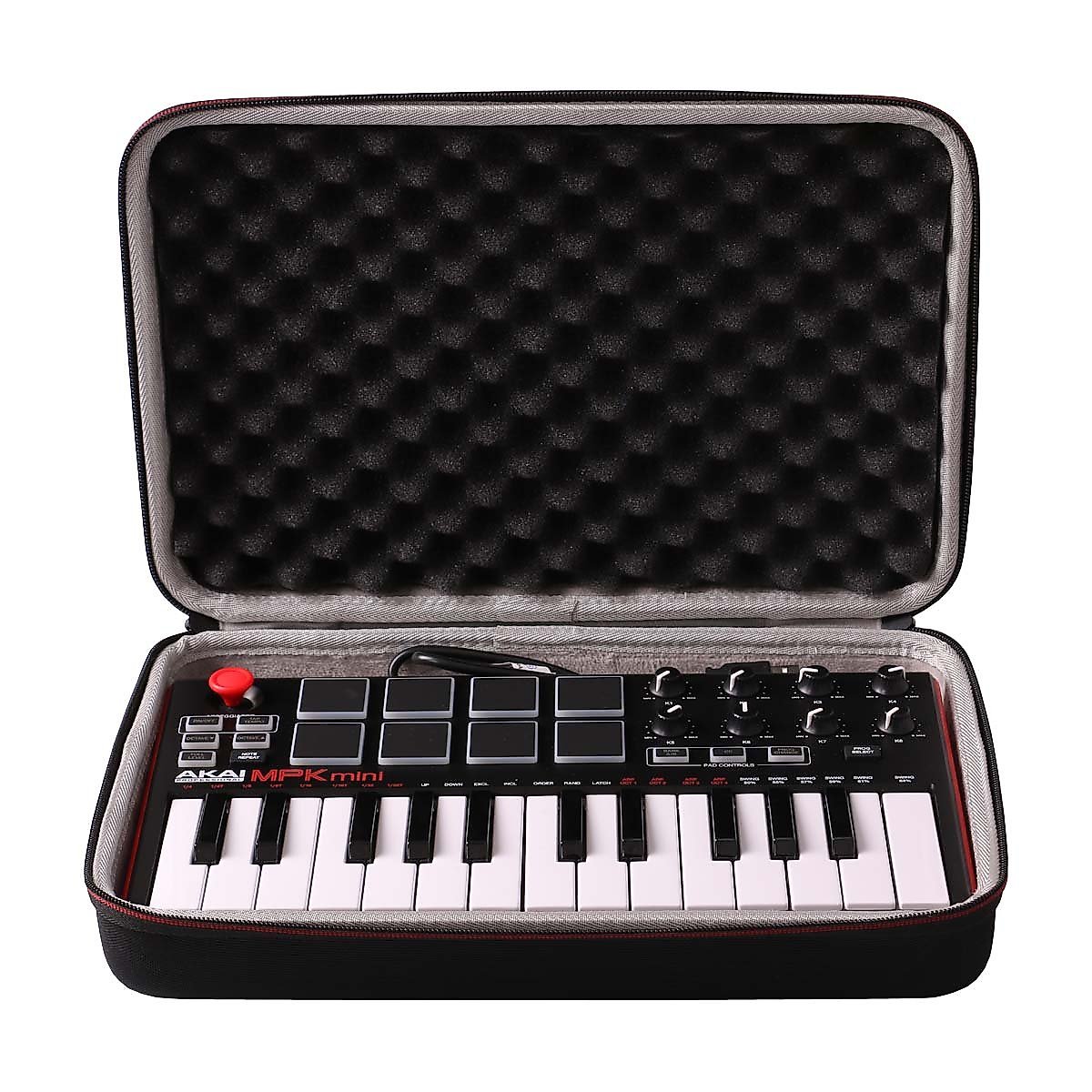 LTGEM Travel Hard Carrying Case for Akai Professional MPK Mini MK3 / MPK Mini Play MK3 / MPK Mini MKII/MPK Mini Play - 25 Key USB MIDI Keyboard Controller, Black+Grey(Case Only)