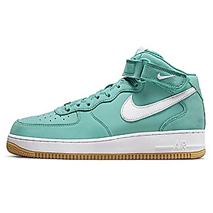 Nike mens Air Force 1 Mid Premium Shoes, Washed Teal/White-gum, 9