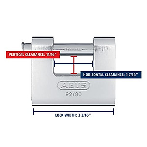 ABUS 92/80 KD All Weather Solid Brass with Steel Jacket Monoblock Keyed Different Padlock