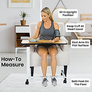 Vive Precision Blood Pressure Monitor - Upper Arm High Heart Rate Digital Sphygmomanometer BP Cuff Machine - Automatic Accurate Home Use BPM System for Hypertension- Pregnancy Must Have