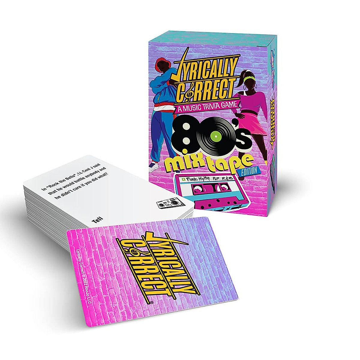 Lyrically Correct Music Trivia Card Game | Multi-Generational Family Gatherings, Adult Game Night and Fun Trivia (80's Mixtape Hip Hop, R&B, Funk and Pop)