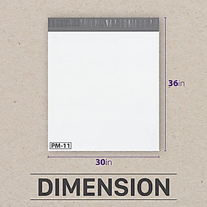 Fosmon 30x36 (5 Pack) Large Poly Mailers, Self-Seal Tear-Proof Waterproof Strong Adhesive Shipping Envelopes Bags for Clothing, Business Suppliers