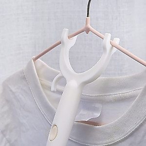 AGOEIN 4 Section Connecting Aluminum Pole with Hook Handle,Adjustable from 26 to 47.5-Inch, White