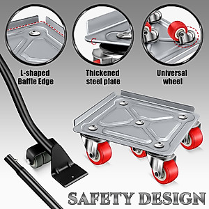 BTEC Furniture Dolly Furniture Sliders Furniture Movers with 5 Wheels Appliance Rollers Furniture Moving Wheels Furniture Movers Sliders Furniture Rollers for Heavy Furniture 1200lbs Load Capacity
