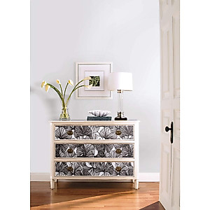 RoomMates RMK11601WP Black Gingko Leaves Peel and Stick Wallpaper