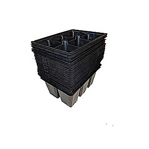 AAAmercantile Seed Starter Trays 300 DEEP Extra Large Cells Total (50 Trays of 6 Cells Each)