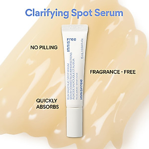 innisfree Bija Salicylic Spot Serum with Salicylic Acid and Castor Seed Oil, Korean Skincare Spot Serum for Smooth Skin (Packaging May Vary)