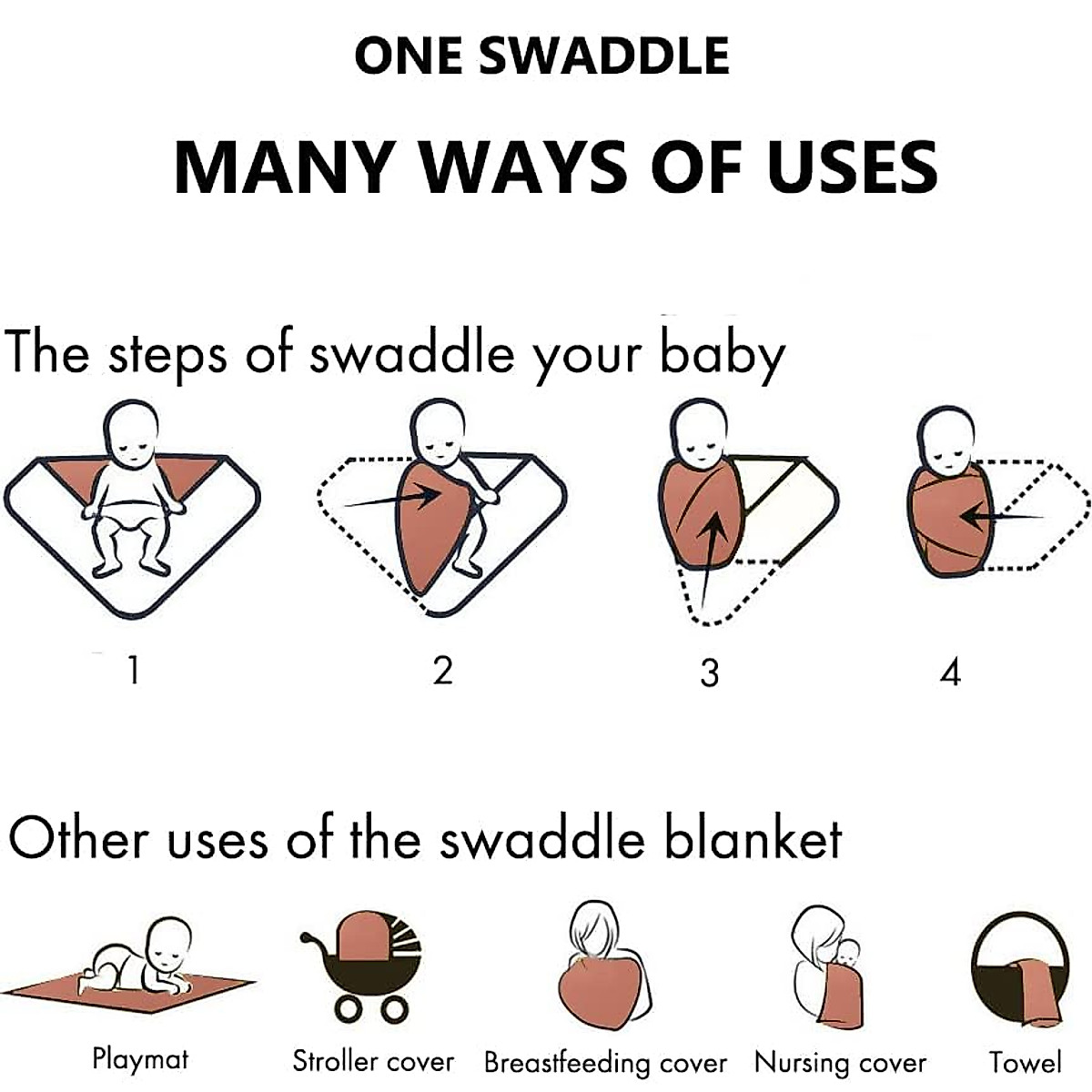 Bayceen Stretchy Swaddle Blanket for Newborns Baby Girl Swaddle and Headband Set Receiving Blanket 35 x 35 inches Swaddle Set (Butterfly)