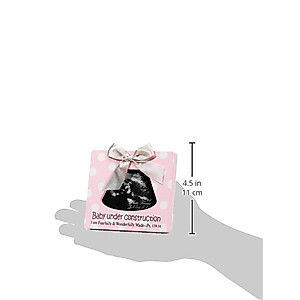 Dicksons Boy Under Construction Psalm 139:14 Blue Polka Dot 4.5 x 5 MDF Sonogram Photo Frame Sign Plaque