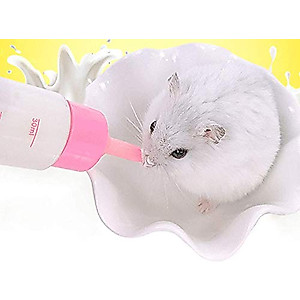 ISMARTEN Pet Milk Feeding Bottle Nurser Bottle Nursing Feeding Bottle Water Milk Feeder for Puppy Squirrel Kittens Hamster 4pcs