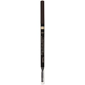 L'Oreal Paris Makeup Brow Stylist Definer Waterproof Eyebrow Pencil, Ultra-Fine Mechanical & Retractable Brow Pencil, Draws Tiny Brow Hairs & Fills in Sparse Areas & Gaps, Dark Brunette, 0.003 oz.