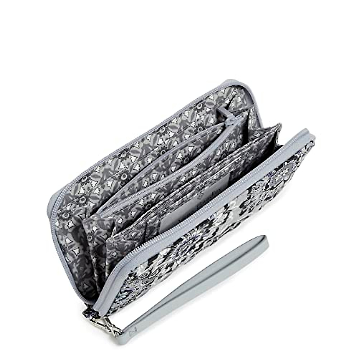 Vera Bradley Women's Cotton Accordion Wristlet With RFID Protection, Tranquil Medallion - Recycled Cotton, One Size