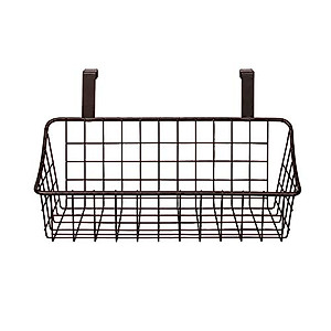 Spectrum Diversified Grid Storage Basket, Over the Cabinet Door, Small, Bronze