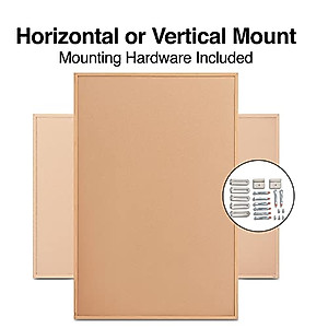 Staples 52464/28319 Standard Durable Cork Bulletin Board, Oak Frame