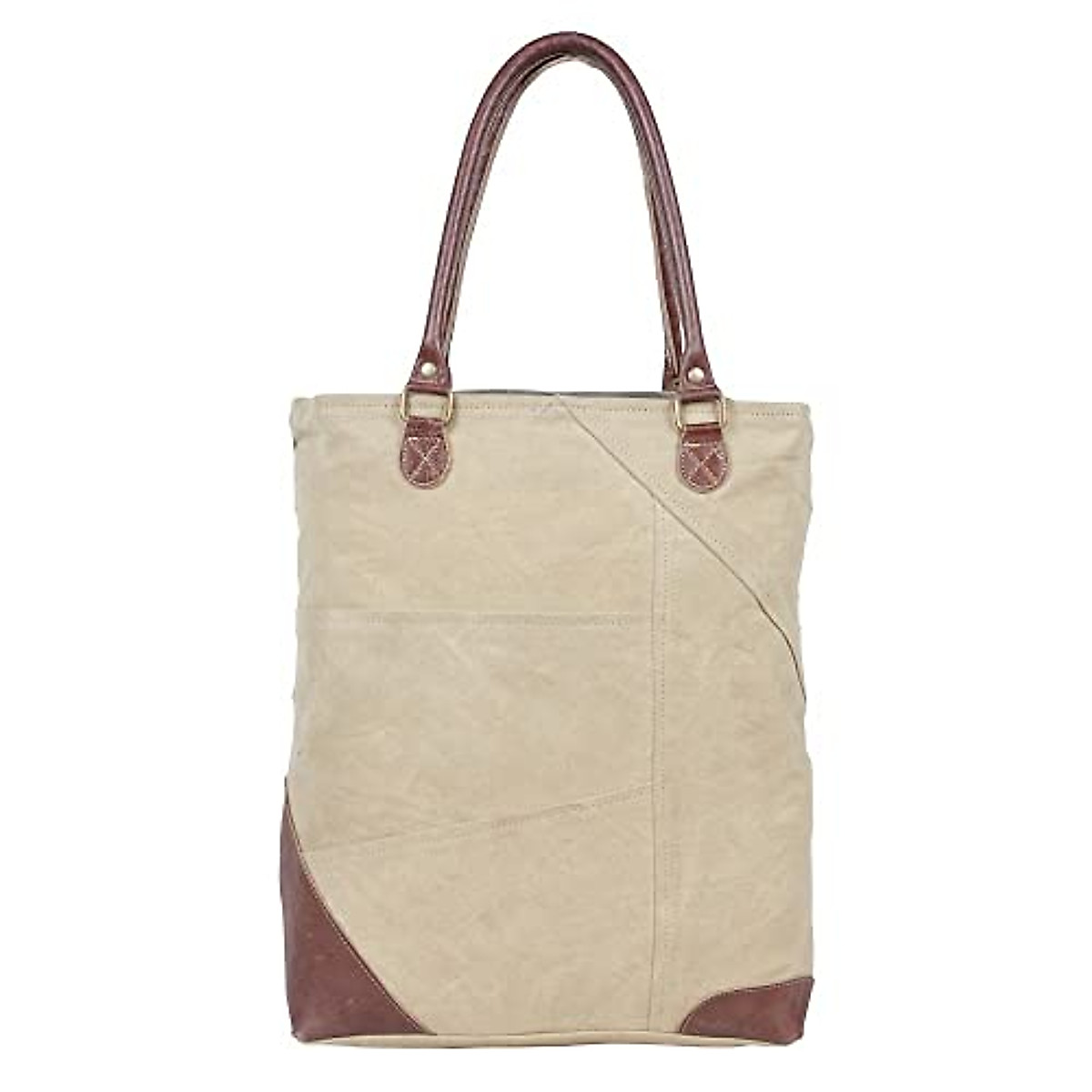 Western Canvas Tote Bag for Women - Cotton Leather Bag Topedo
