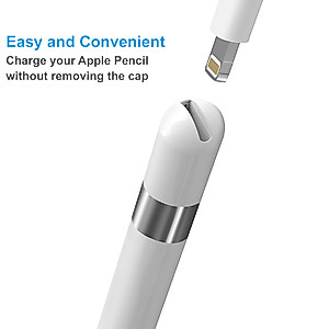 TechMatte Non-Magnetic 2-in-1 Cap Charging Adapter Compatible with Apple Pencil 1st Generation, Female to Female Charger Connector Cap