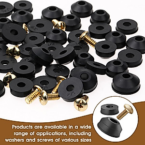 Faucet Rubber Washers, 116 PCS Outdoor Faucet Repair Kit with Assorted Flat Washers, Beveled Washers and Brass Bibb Screws Faucet Washer Assortment Kit Garden Hose Repair Kit for Repairing Faucet Leak