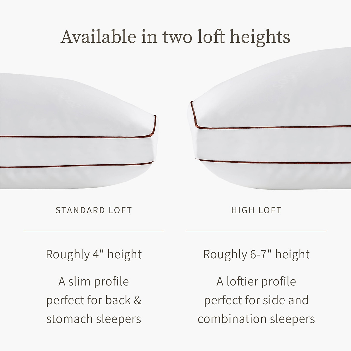 Saatva Latex Pillow - High Loft (6" - 7”) - Hypoallergenic Pillow with Shredded Latex Core - Breathable - Machine Washable Organic Cotton Cover - Queen (28"x16") 1 Pack