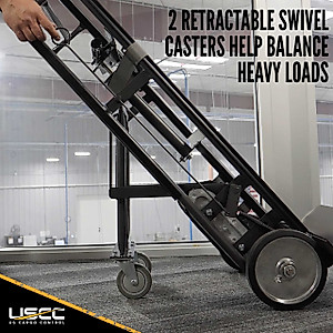 US Cargo Control Steel Appliance Truck, Heavy Duty 1,000-1,200 Pound Capacity, Appliance Hand Dolly w/Single Auto Recoil System, Heavy Duty Hand Truck, Appliance Dolly, Kickback Wheels, Pallet of 12