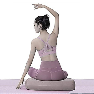 NGT new guide steps Yoga Bolster Pillow for Meditation and Support - Rectangular Yoga Cushion Foam Wedges Washable Suede Pillowcase for Men and Women with Carry Handles.(Grey Soft Fabric)