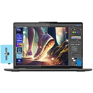 Lenovo Yoga 7i 2-in-1 AI Powered Touchscreen Laptop (Intel Core Ultra 7 155U 12-Core, 16GB RAM, 1TB PCIe SSD, Backlit KYB, FP Reader, 2 Thunderbolt 4, Win 11 Pro) w/AI Copilot & DKZ Hub