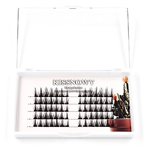 KISSNOWY Manga Lashes Natural Look, Single Individual Lashes Wispy Cluster Lashes Extension for Cosplay Japanese Anime Makeup False Lashes (B-03)